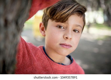Boy Posing Park Camera Stock Photo (Edit Now) 1049357891