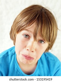 Boy Pulling Funny Face Trying Look Stock Photo 153195419 | Shutterstock