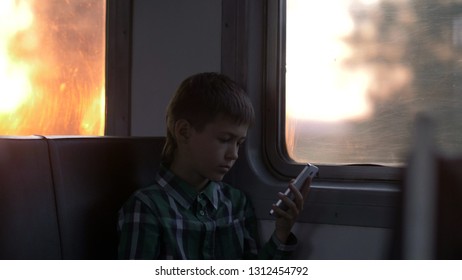 Boy Rides On Train Evening Uses Stock Photo 1312454798 | Shutterstock