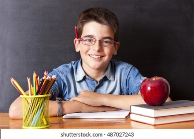 Boy Table School Stock Photo 487027243 | Shutterstock