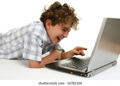 Boy Using Laptop Stock Photo 16781104 | Shutterstock