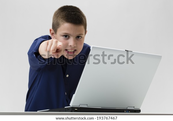 Boy Wining Computer Games Stock Photo 193767467 | Shutterstock