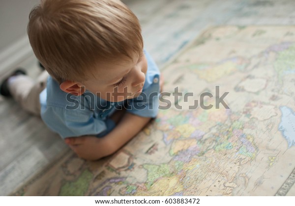 Boy World Map Stock Photo 603883472 | Shutterstock