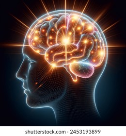 Artificial Mind Fusion Brain Aimechanical Brain AI-generated image ...