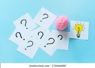 Brain Model Question Mark Light Bulb Stock Photo 1732653074 | Shutterstock