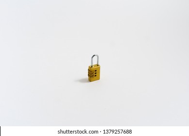 Brass Padlock Code White Background Stock Photo 1379257688 | Shutterstock