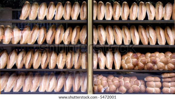 Bread Loaves On Display Bakery Istanbul Stock Photo (Edit Now) 5472001