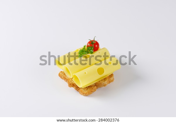 Bread Snack Emmental Cheese Cherry Tomato Stock Photo 284002376 ...