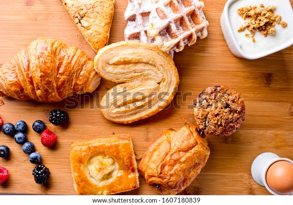 Breakfast Brunch Buffet Menu Items Assortment Stock Photo 1607180839 ...