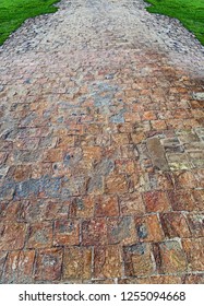 Brick Block Pathway Texture Surface On Stock Photo 1255094668 ...