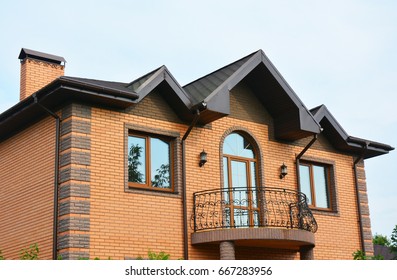 Brick House Construction Different Types Roof Stock Photo 667283956 ...