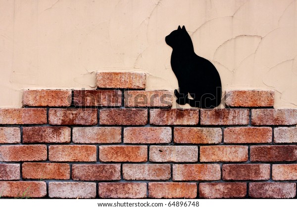 Brick Wall Cat Stock Photo 64896748 | Shutterstock