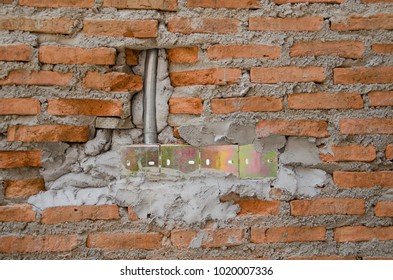 Brick Wall Junction Electrical Box Construction Stock Photo 1020007336 ...
