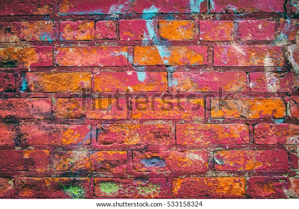 Brick Wall Texture Background Paint Stock Photo (Edit Now) 533158324
