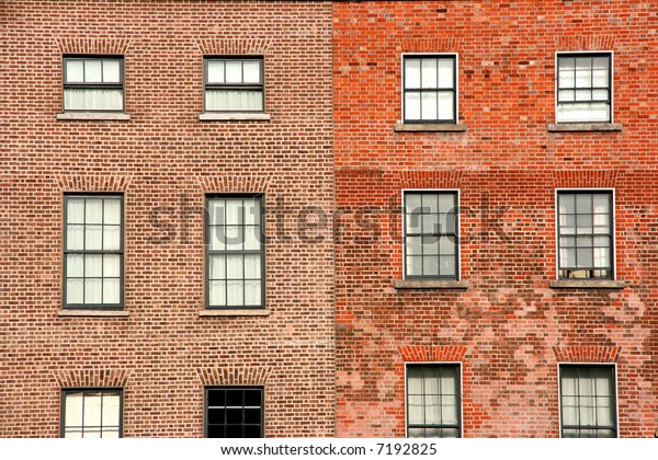 Brick Wall Windows Background Architecture Dublin Stock Photo 7192825 ...
