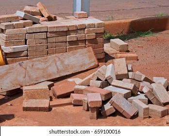 Brown Clinker Paving Stones Laying Paths Stock Photo 1891584832 ...