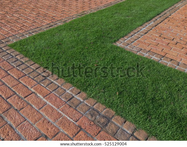 Bricks Grass Museum Paving Stock Photo 525129004 | Shutterstock