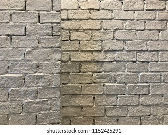 Bricks Wall Column White Painted Warm Stock Photo 1152425291 | Shutterstock