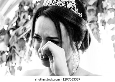 Bride Crying Wedding Stock Photo 1297063387 | Shutterstock