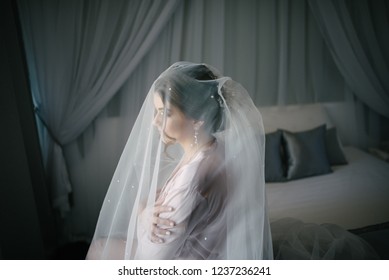Bride Veil On Bed Stock Photo 1237236241 | Shutterstock