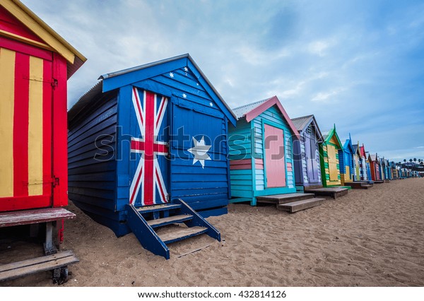 Brighton Beach Bathing Boxes Melbourne Bathing Stock Photo (Edit Now ...
