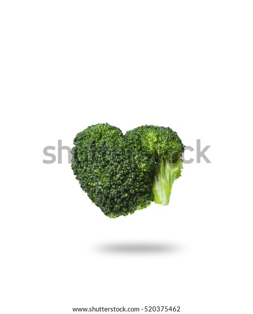 Broccoli Isolate On White Background Look Stock Photo 520375462 ...