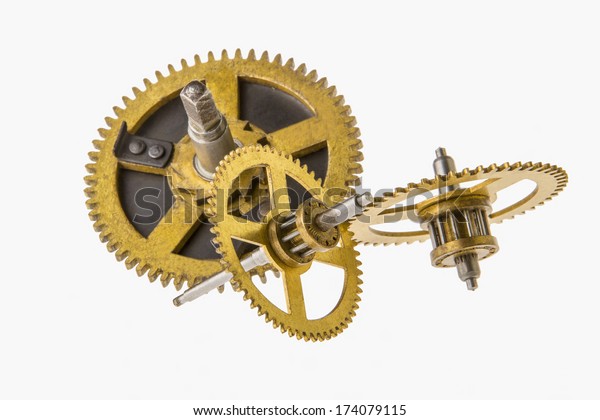 Broken Clock Mechanism Exploded Isolated On Stock Photo 174079115 ...