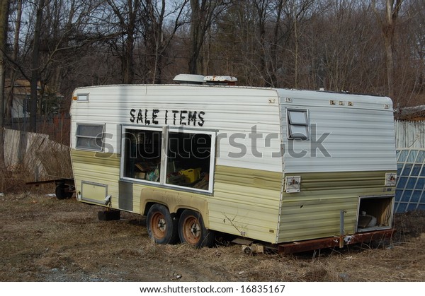 Broken Down Camper Stock Photo (Edit Now) 16835167