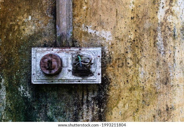 Broken Electrical Switch On Weathered Wall Stock Photo 1993211804 ...