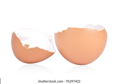 Broken Empty Egg Shell On White Stock Photo 95297422 | Shutterstock