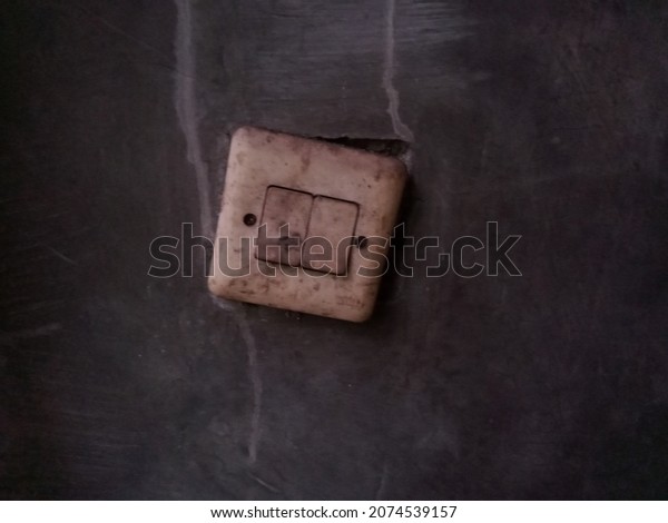 Broken Light Switch Stuck Wall Selective Stock Photo 2074539157 ...