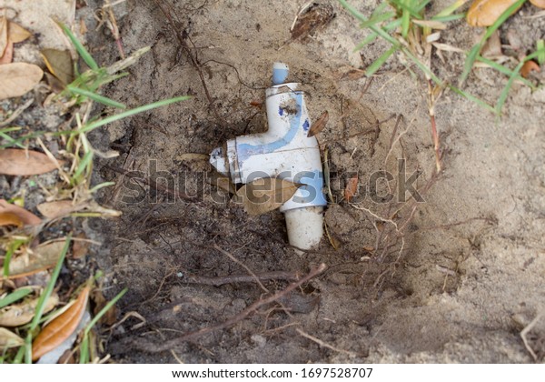 Broken Pipe Irrigation System Stock Photo (Edit Now) 1697528707