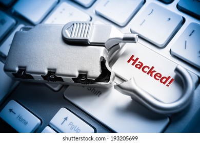 Broken Security Lock On Computer Keyboard Stock Photo 193205699 ...