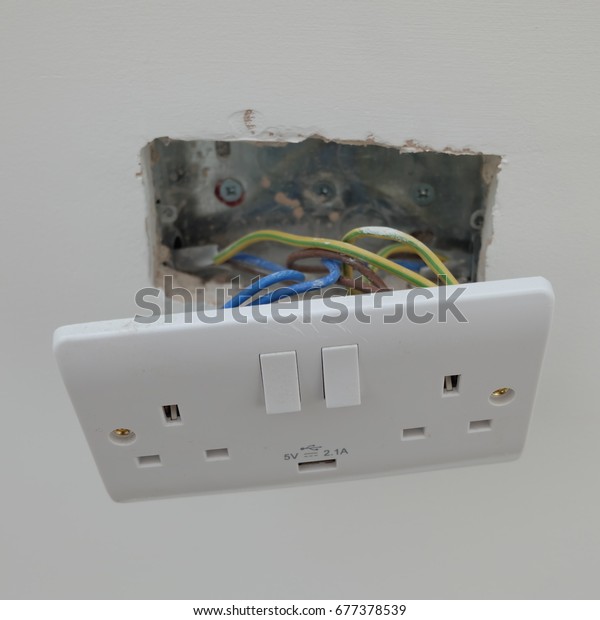 Broken Socket On Wall Stock Photo 677378539 | Shutterstock