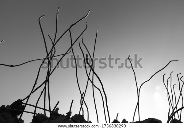 Broken Structure Metal Rods Stock Photo 1756830290 | Shutterstock