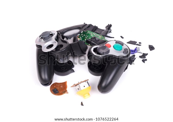 Broken Video Game Controller On White Stock Photo 1076522264 | Shutterstock