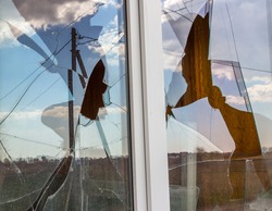 Broken windows of old building featuring window, broken, and old, an ...