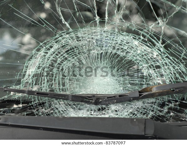 Broken Windshield Stock Photo (Edit Now) 83787097