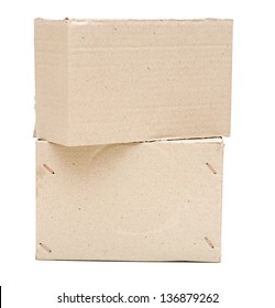 Brown Cardboard Boxes Arranged Stack On Stock Photo (Edit Now) 136879262
