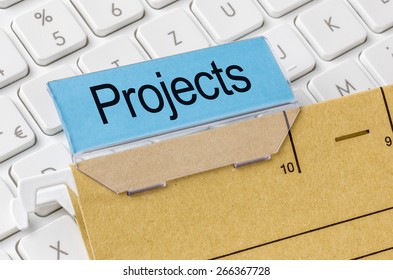 Brown File Folder Labeled Projects Stock Photo 266367728 | Shutterstock
