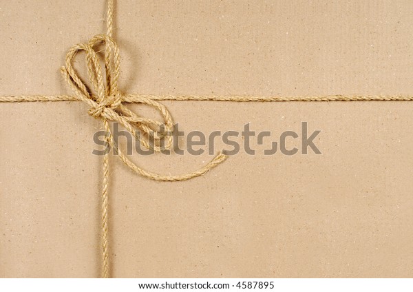 Brown Paper Parcel Background String Copyspace Stock Photo (Edit Now ...