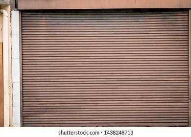 Brown Roller Shutter Storefront Stock Photo 1438248713 | Shutterstock