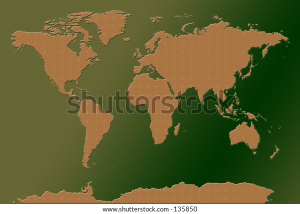 Brownish World Map Stock Photo 135850 | Shutterstock