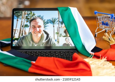 Browsing Network Internet Uae Flag Concept Stock Photo 2185912143 ...
