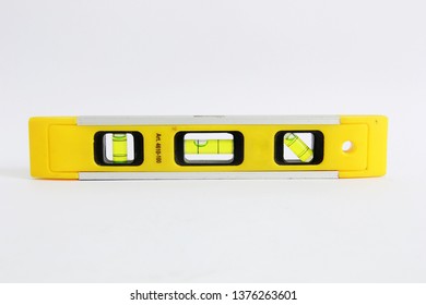 Photo Yellow Spirit Level Isolated On Stock Photo (Edit Now) 110311568