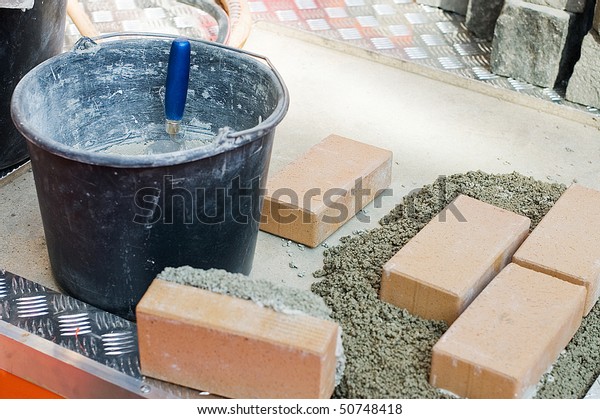 Bucket Concrete Bricks Stock Photo (Edit Now) 50748418