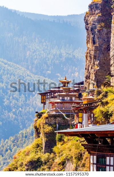 Buddhist Monastery On Cliff Face Beautiful Stock Photo 1157595370 ...