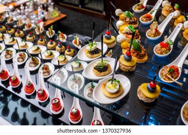 Aperitifs Cold Appetizers On Buffet Table Stock Photo 1370327930 ...