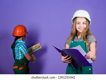 Builder Engineer Architect Kid Worker Hard Stock Photo 1391255342 ...