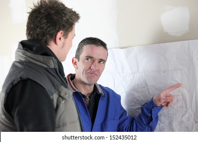 Builder Pointing Wall Stock Photo 152435012 | Shutterstock